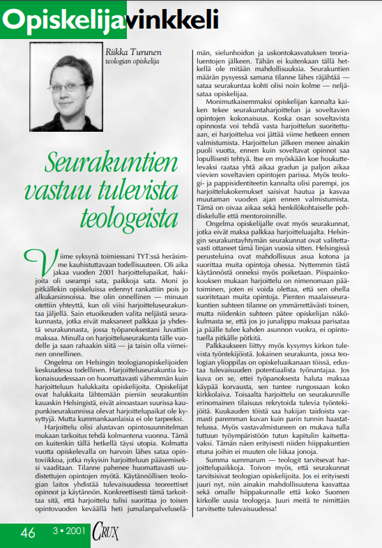 Katsauksia Cruxin neljännesvuosisataan - AKI-liitot